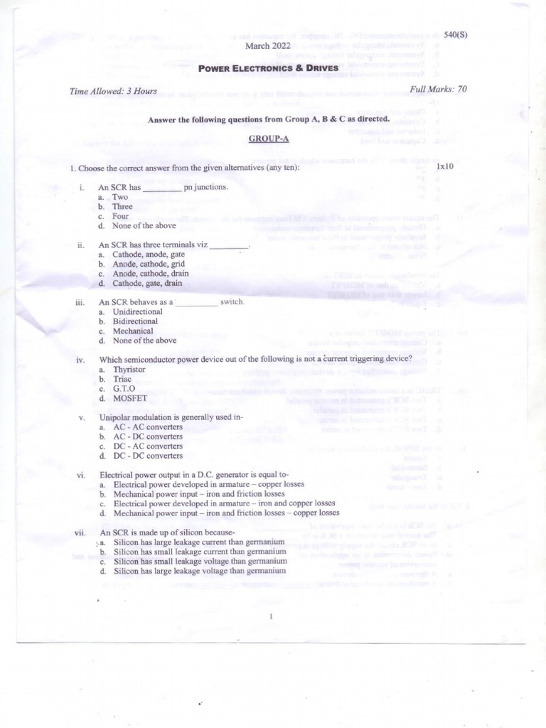 All Subject Previous Year Question Paper (4th Sem) | PDF | Electric ...