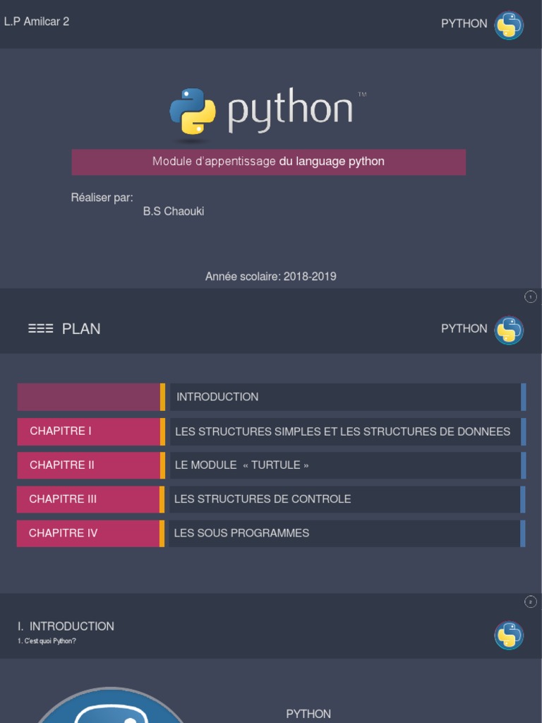 Python M Cours | PDF | Python (Langage de programmation) | Environnement de développement