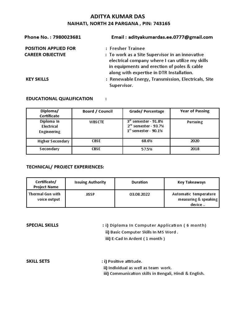 Aditya Kumar Das | PDF | Electrical Engineering | Electricity