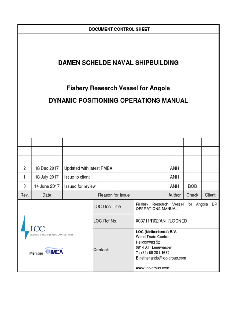 FVE830-091-Dynamic Positioning Operations Manual | PDF