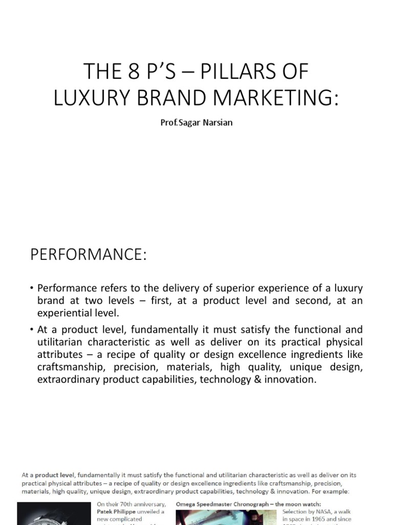 The Eight Pillars of Luxury Brand Marketing: Performance, Pedigree ...
