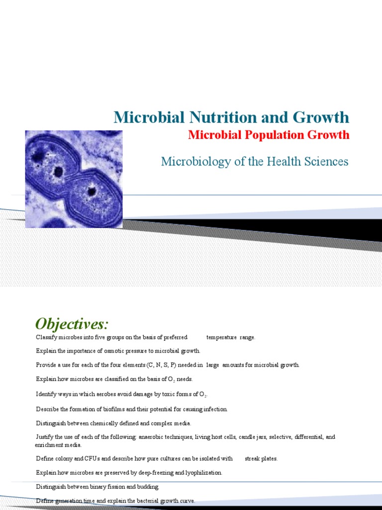 5.lecture For Microbial Nutrition and Growth | PDF | Growth Medium ...