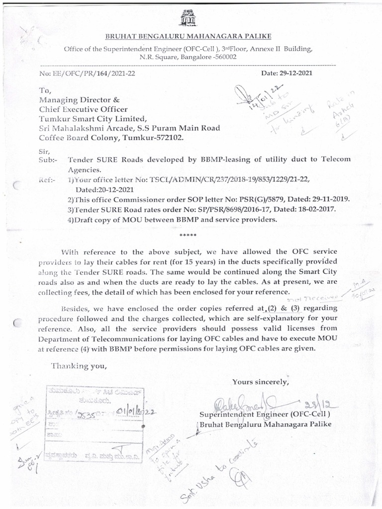 BBMP - Leasing of Utility Duct | PDF | Indemnity | Assignment (Law)