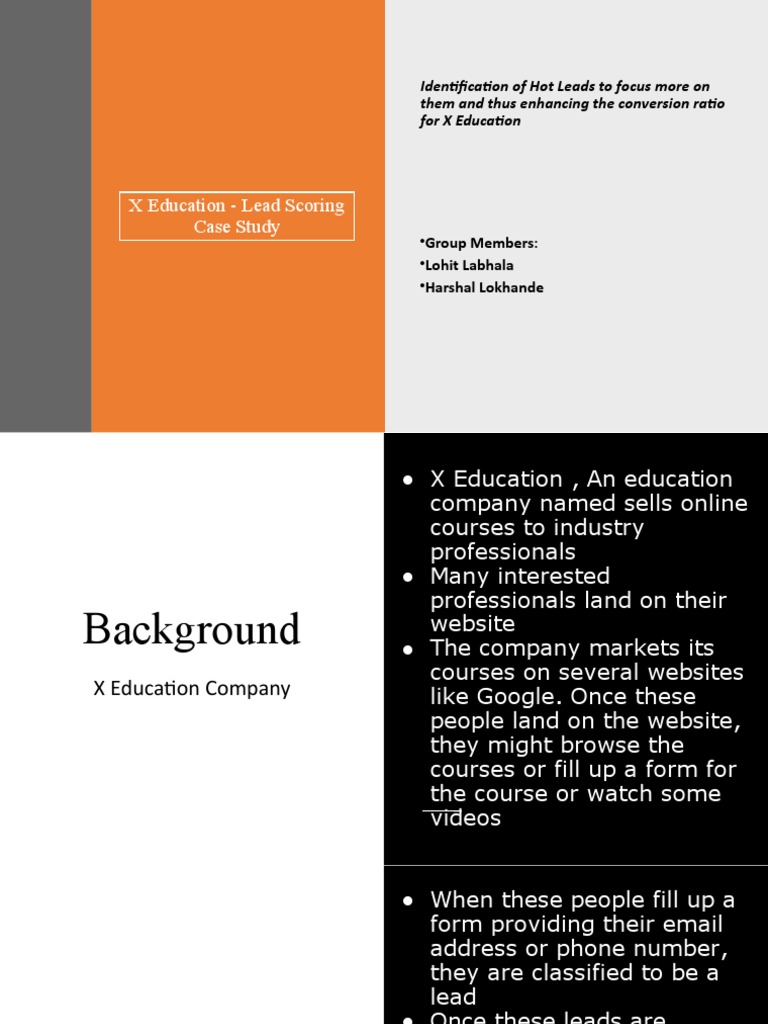 X Education - Lead Scoring Case Study | PDF | Regression Analysis | Logistic Regression