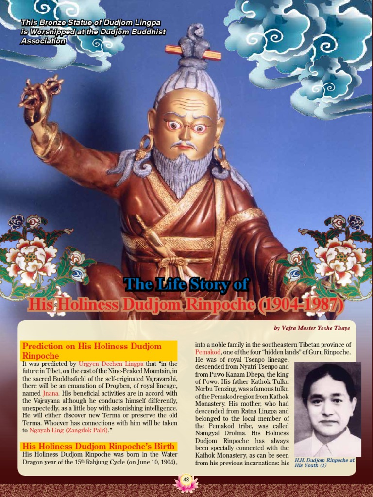 A Short Life History of HH Dudjom Rinpoche II English | PDF | Nyingma ...