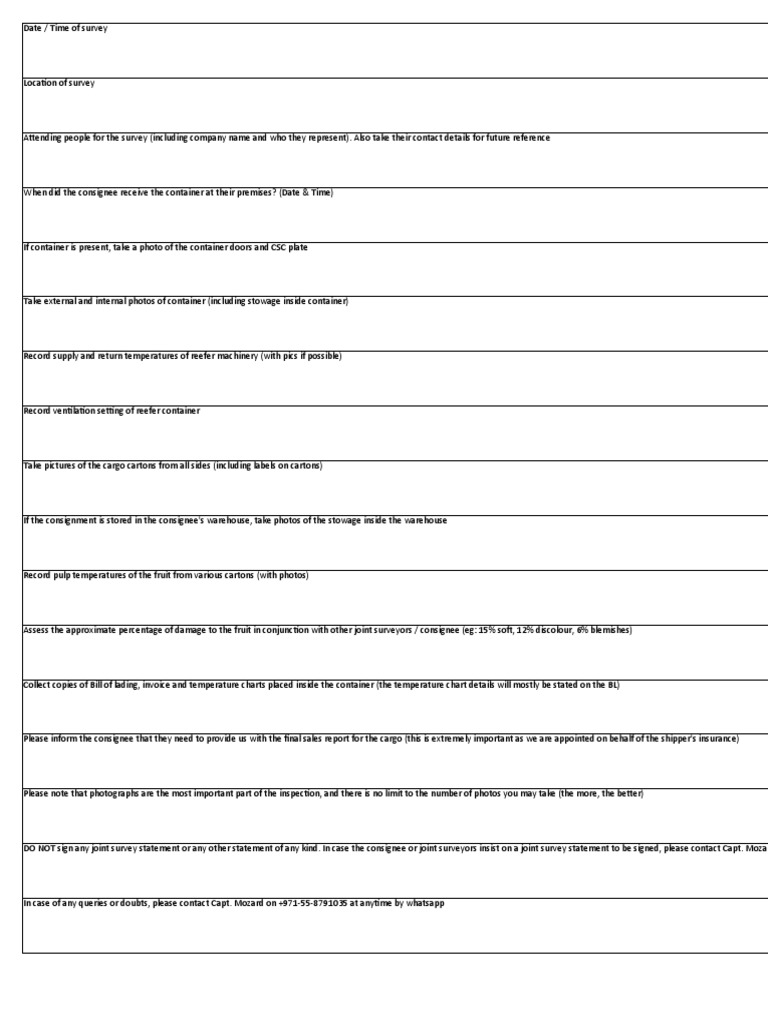 Container Inspection Report Template: Guidance for Conducting a ...