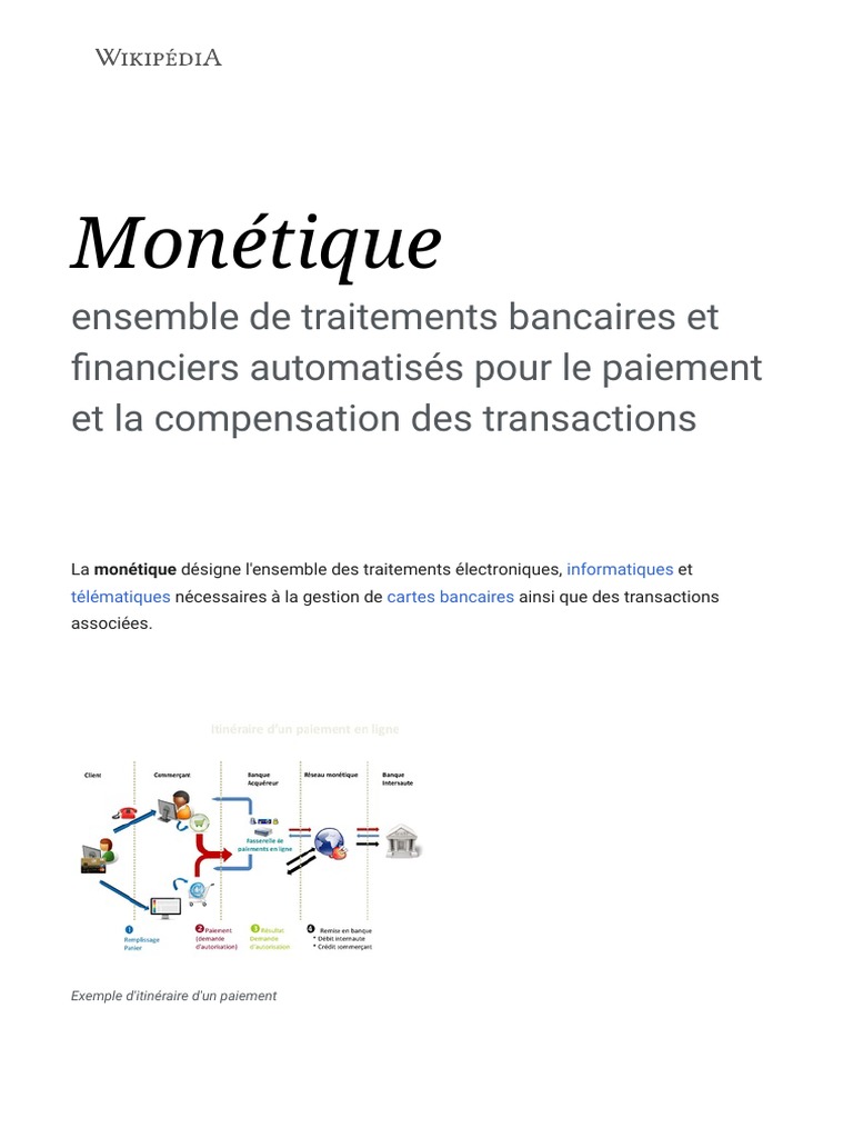 Évolution de la Monétique et Paiements | PDF | Guichet automatique ...