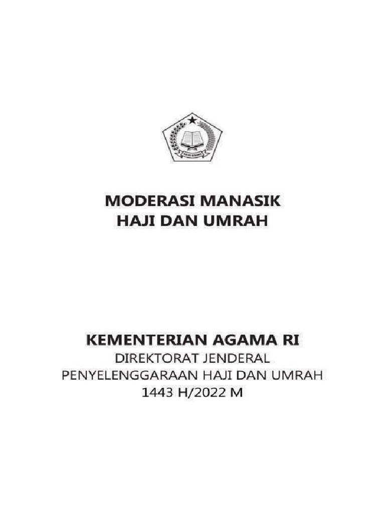 Moderasi Manasik Haji Dan Umrah 2022 - 221214 - 112811 | PDF