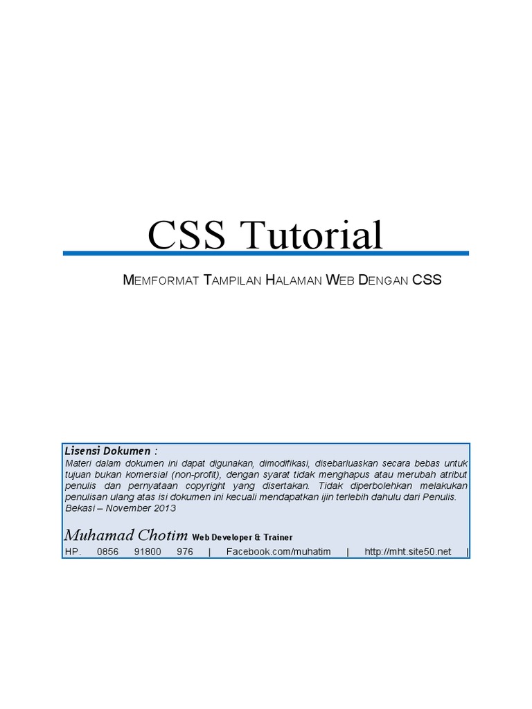 Tutorial Css Pdf