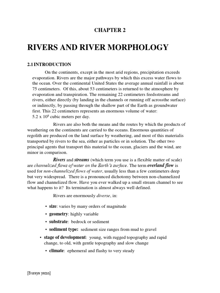 WRE - Chapter 2 Rivers and River Morphology | PDF | River | Drainage Basin