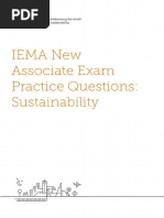 IEMA New Associate Exam Practice Questions (Environment) | PDF | Sustainability | Risk Assessment