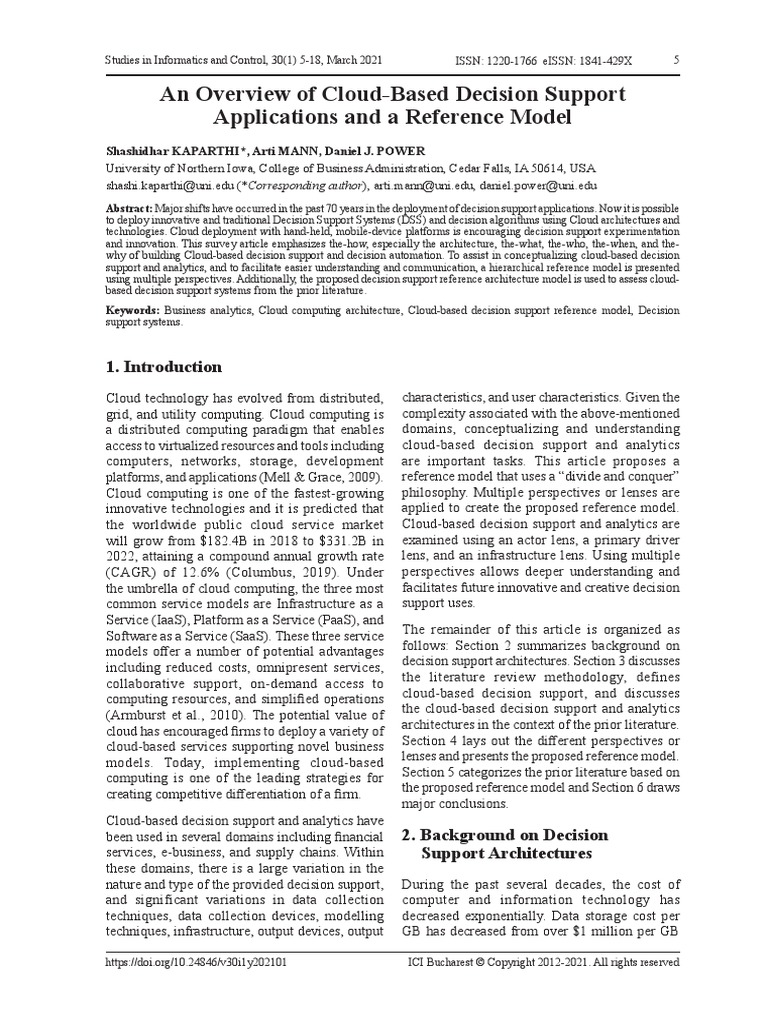 SSD - BC | PDF | Cloud Computing | Decision Support System