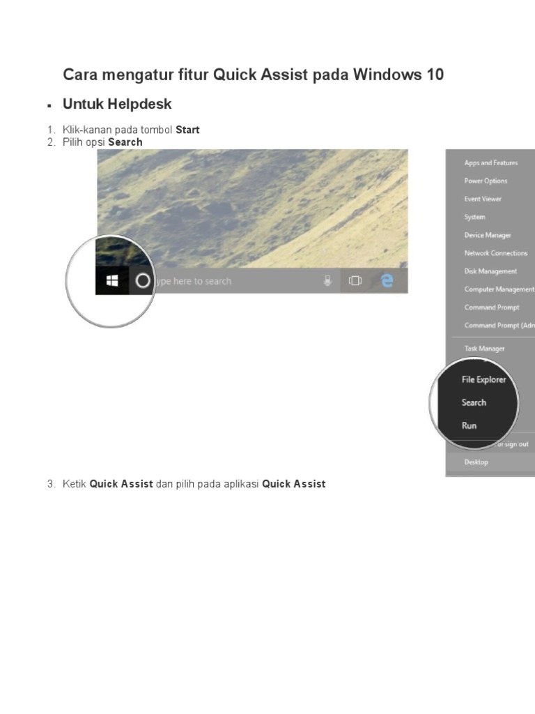 Cara Menggunakan Fitur Quick Assist Pada Windows 10 | PDF