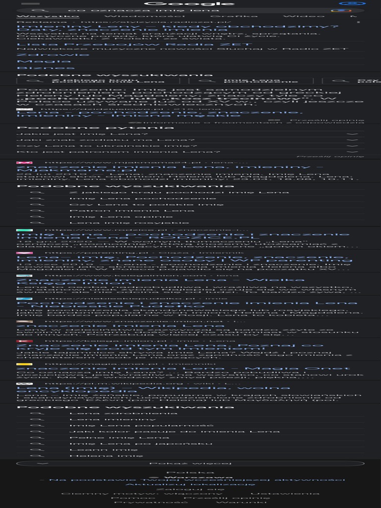 Co Oznacza Imię Lena - Szukaj W Google | PDF
