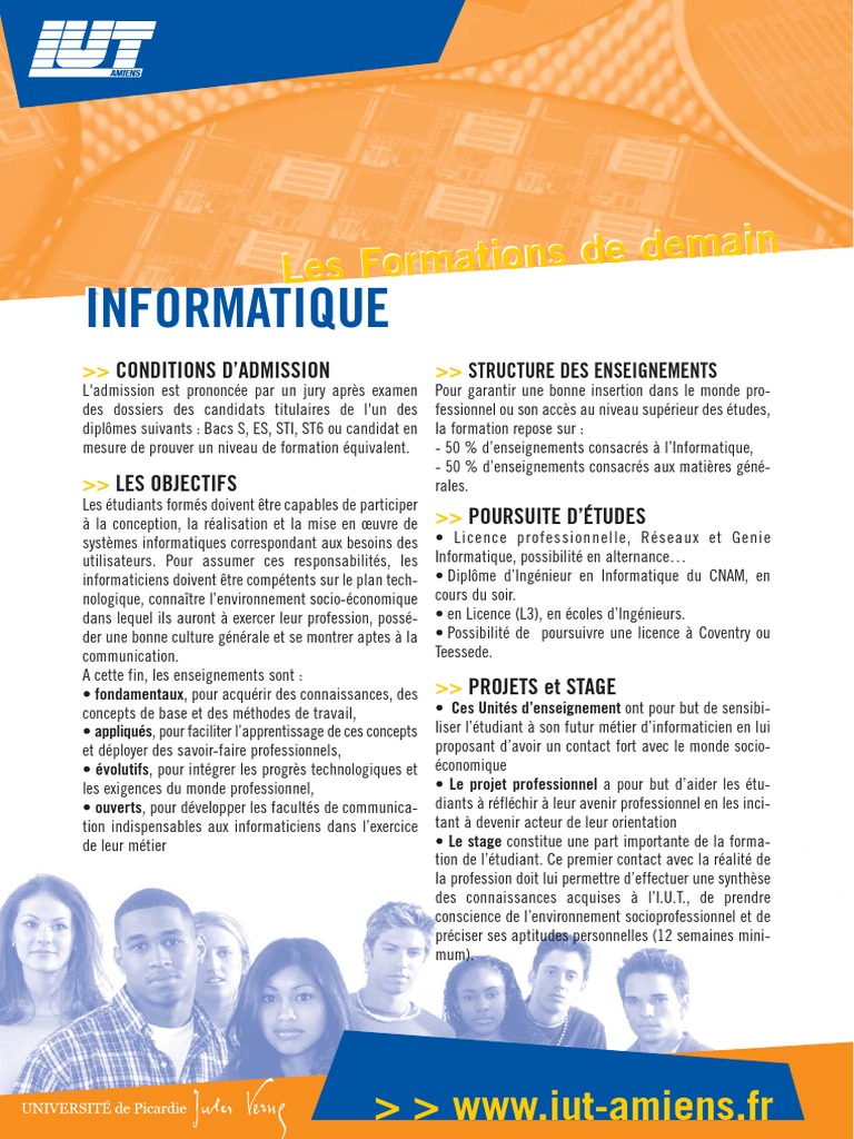 Fiche Info Dut 1237880424551 | PDF | Informatique | Programmation informatique