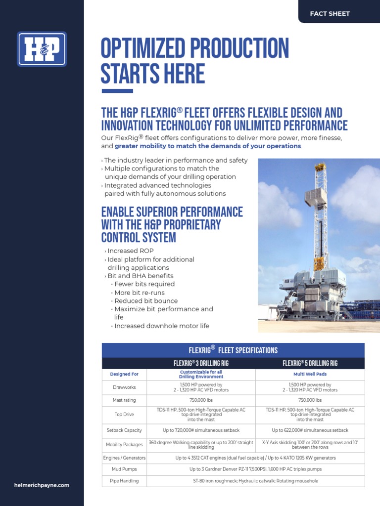 FlexRig Fleet International | PDF | Drilling | Pump