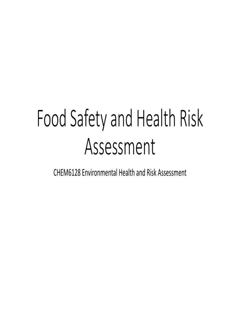 1 - Food Safety and Risk Assessment - BW | PDF | Seafood ...