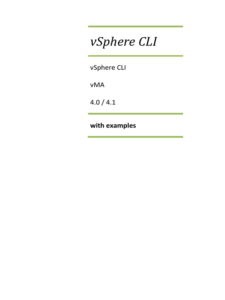 Esx 4.1 Cli | PDF | Software Engineering | Computer Hardware