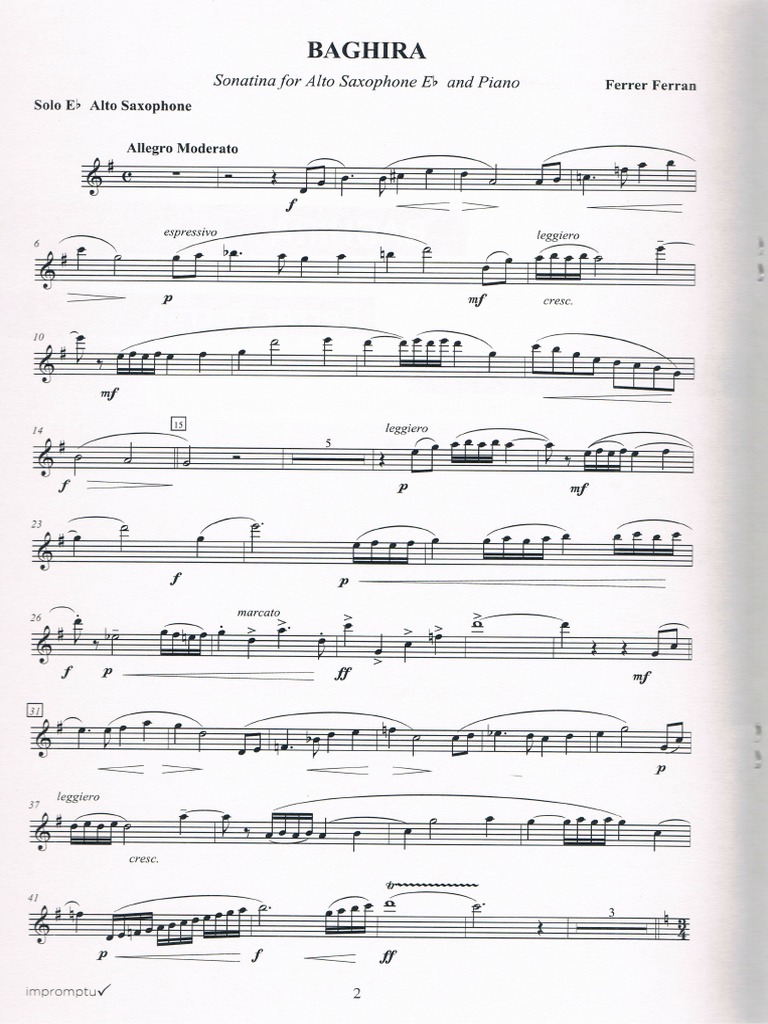 BAGHIRA Saxophone | PDF