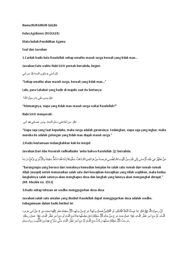 Pendidikan Agama (Qalbi) - Dox | PDF