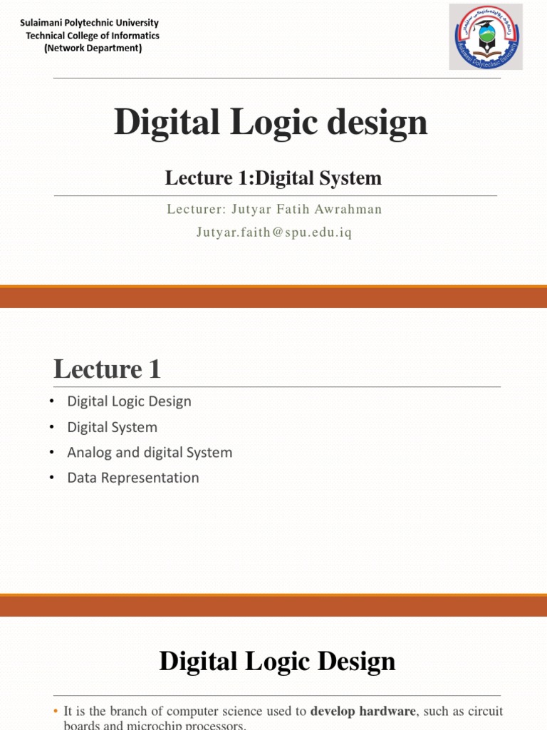 Lecture 1 (Digital System) | PDF | Byte | Digital Signal