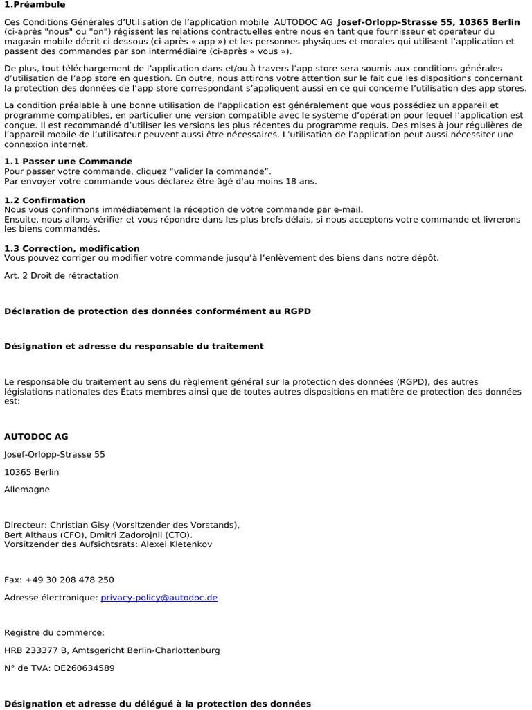 Info Autodoc | PDF | Cookie (informatique) | l'Internet