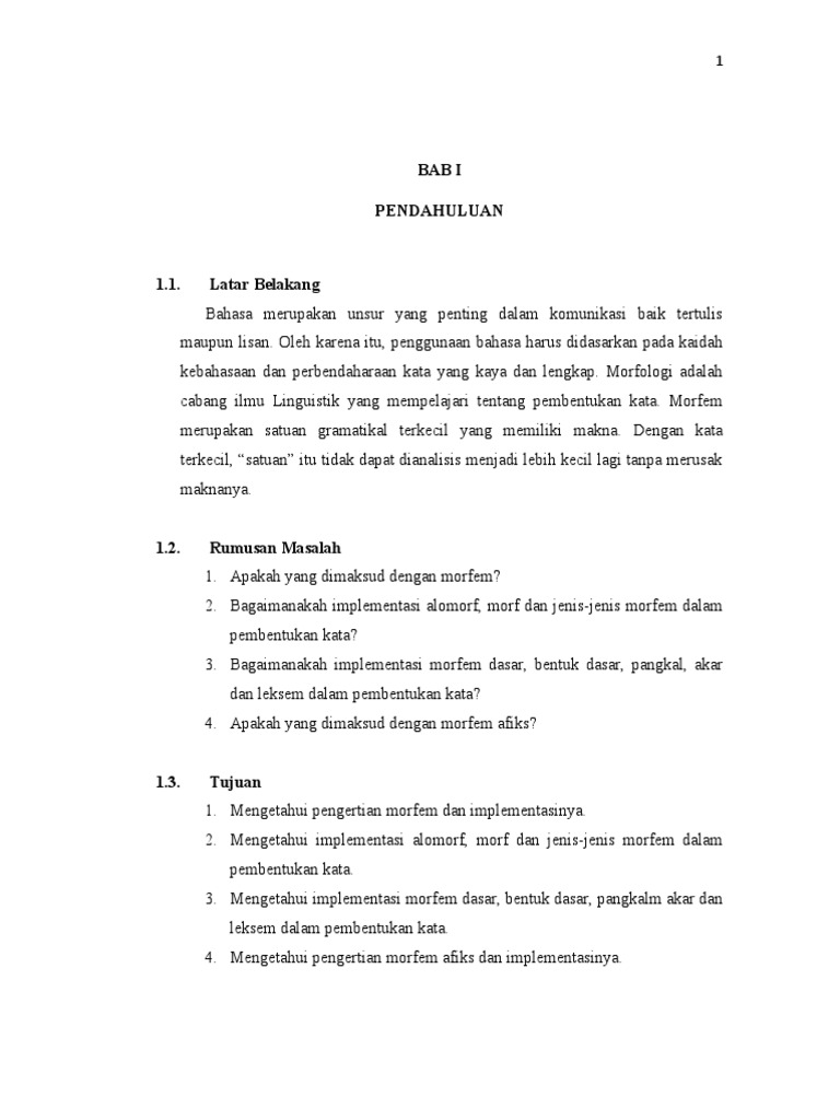 Makalah BAB 1, BAB 2, BAB 3 | PDF