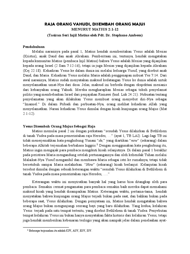 Raja Yahudi Disembah | PDF