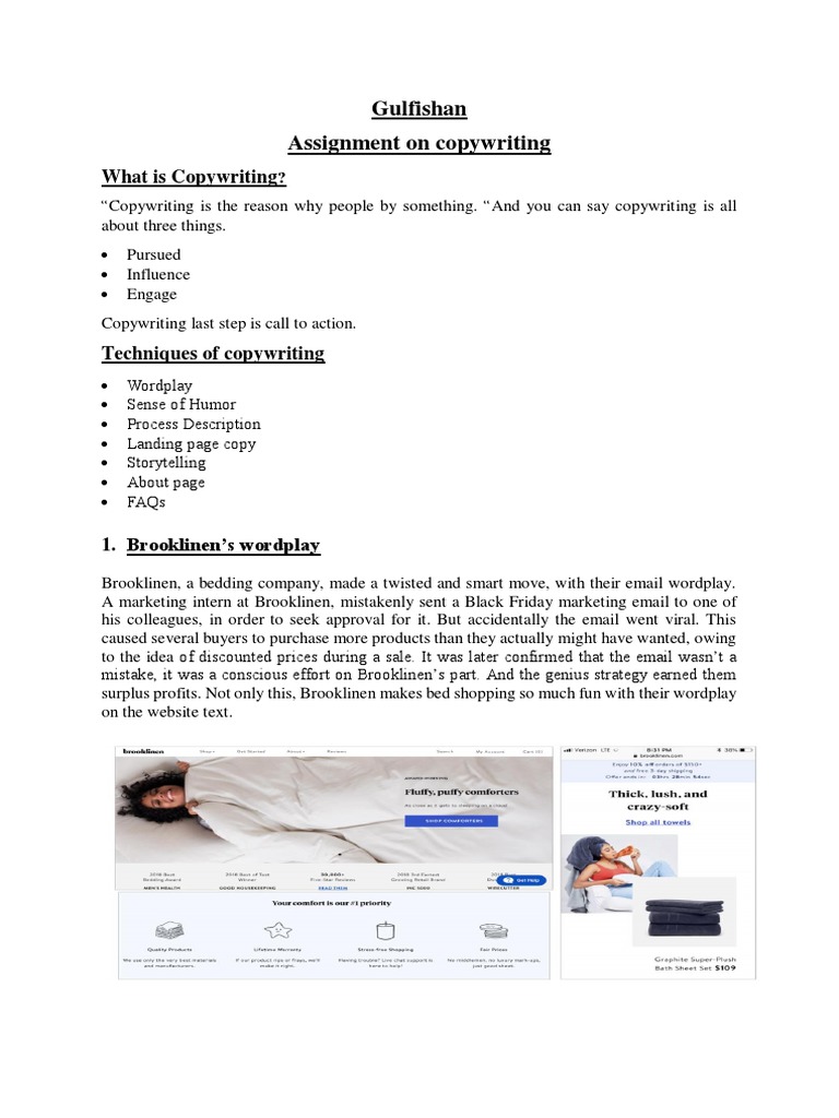 Copywriting Examples | PDF | Marketing | Brand