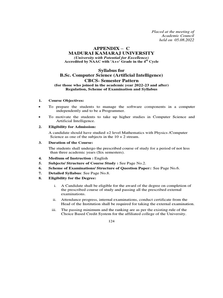 Bsc Computer Science Ai Pdf Class Computer Programming Method Computer Programming