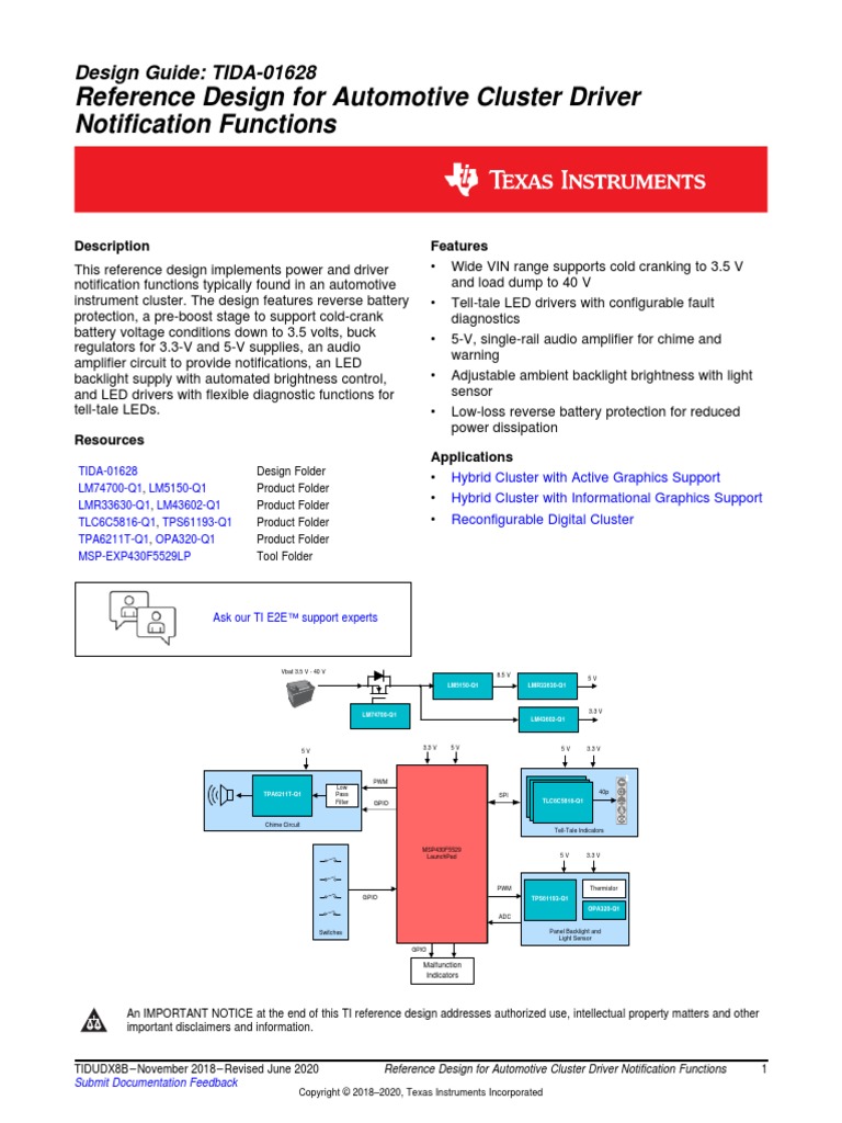 Reference Design For Automotive Cluster Driver | PDF | Amplifier ...