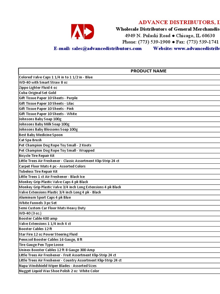 Product List | PDF | Cookware And Bakeware | Shampoo