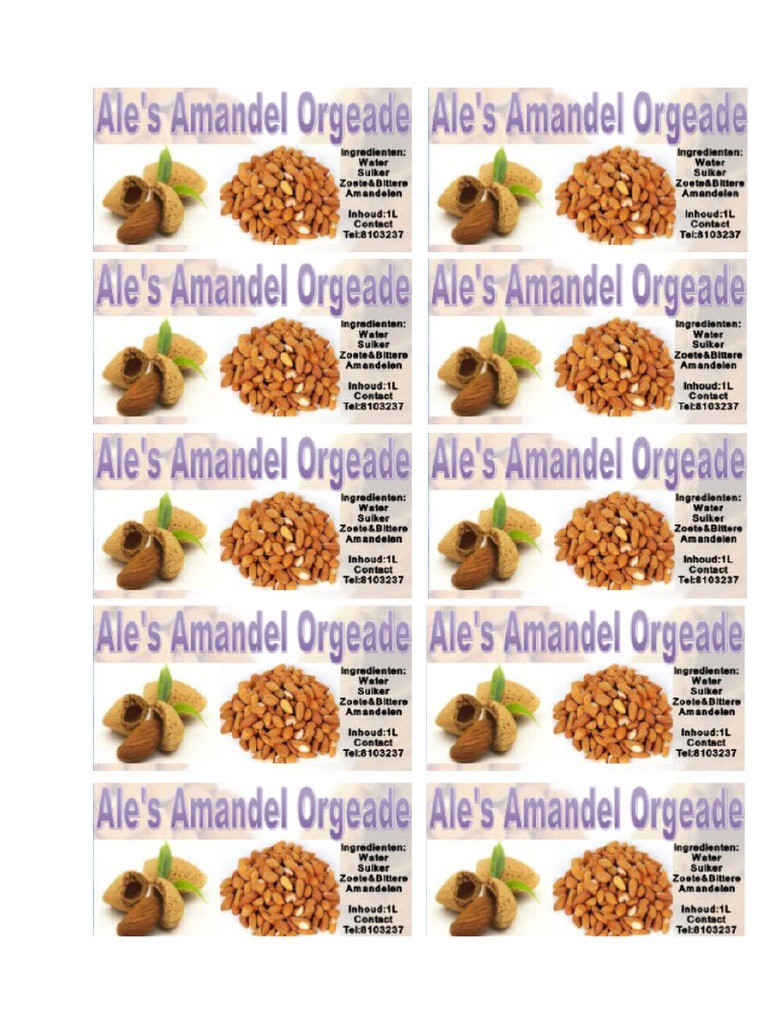 Orgeade Label 2 | PDF