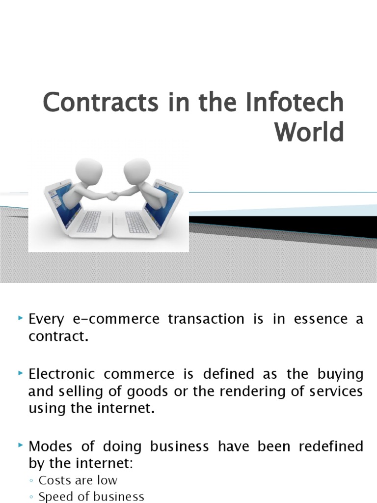 Chapter 3 - Contracts in The Infotech World-1 | PDF | E Commerce | Offer And Acceptance