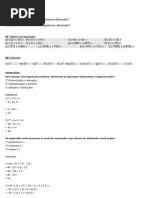 Lista 0,1 Complementar - Regra de Sinais | PDF