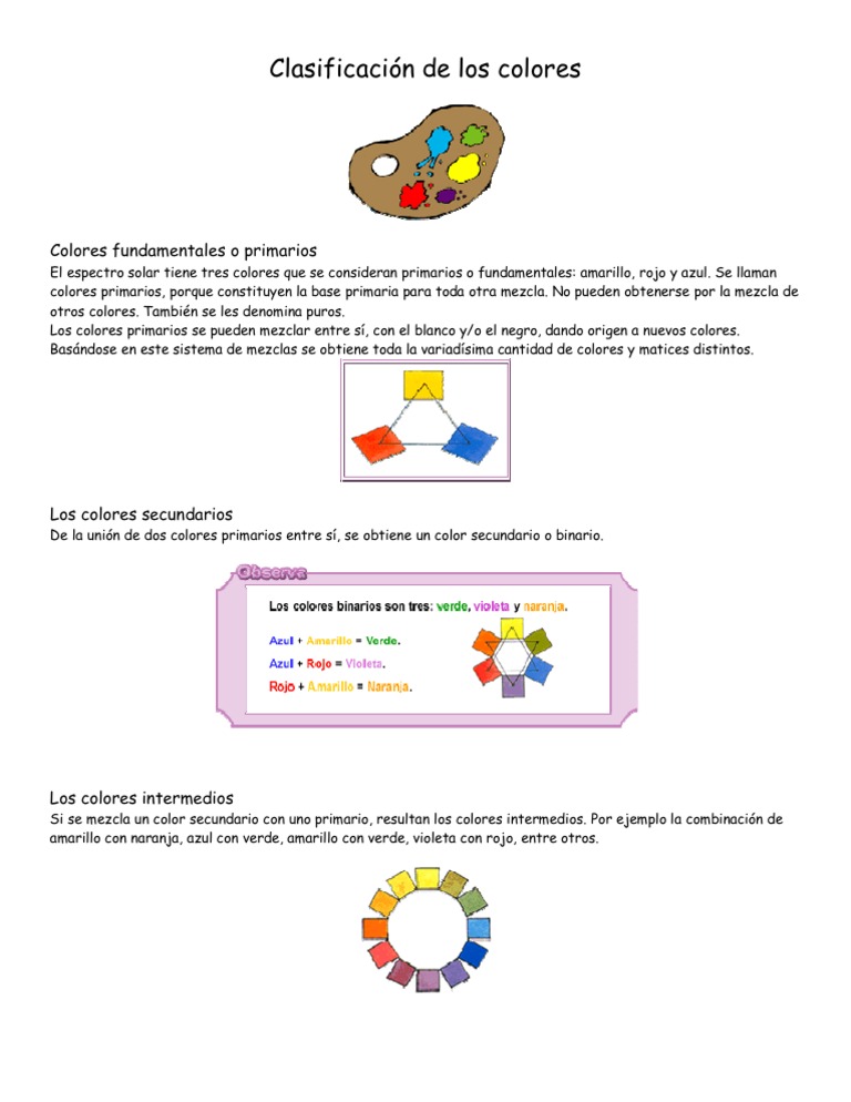 Clasificación de Los Colores | PDF