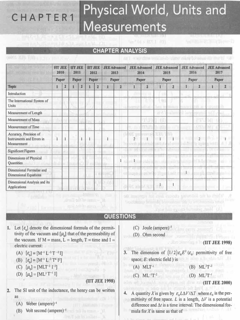 1&2 Physical World & Units and Measurements-PYQ | PDF | Accuracy And Precision | Measurement