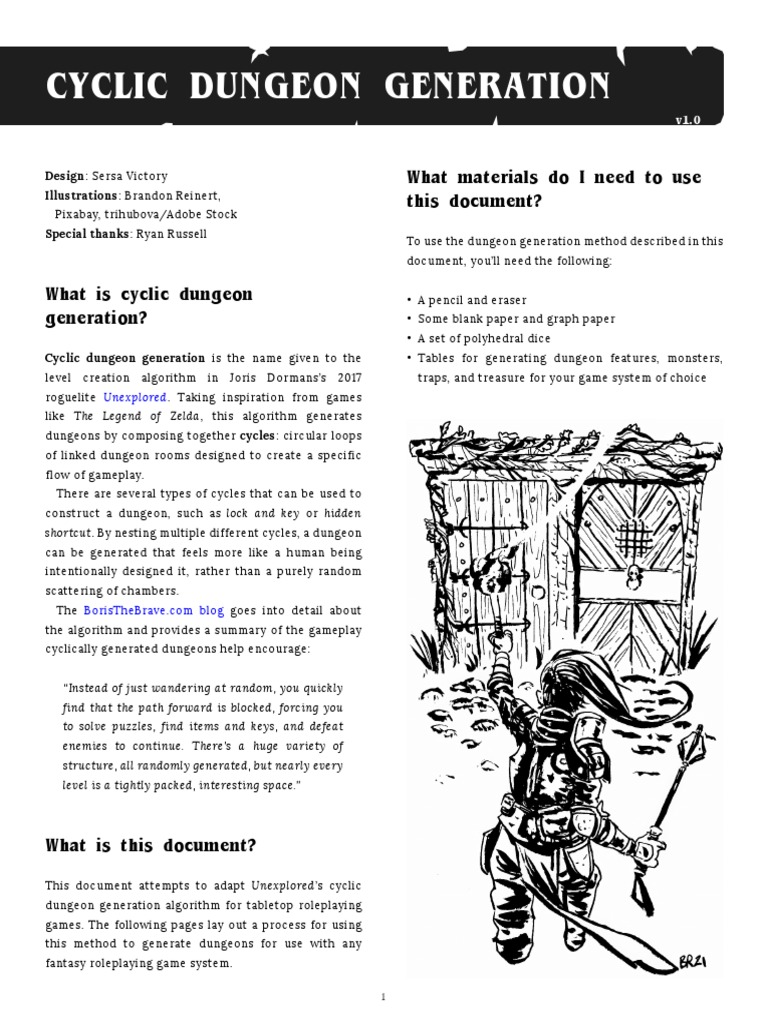 Cyclic Dungeon Generation | PDF | Tabletop Role Playing Game | Role ...