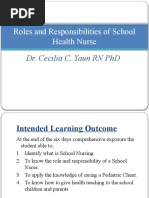 Roles and Responsibility of School Health Team | PDF | Special ...