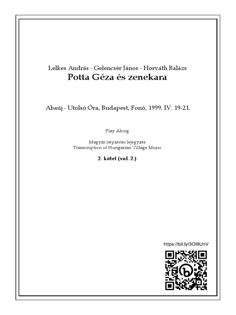 Bogo A Nepzeneben - Play Along 2. | PDF