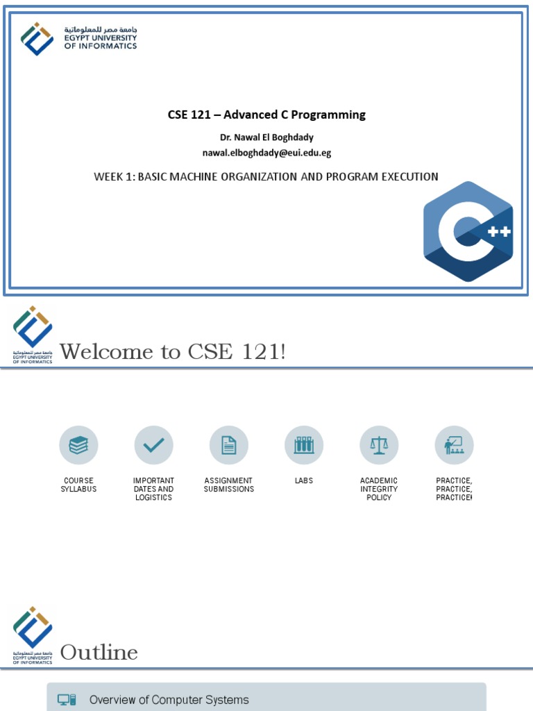Week 1 - Basic Machine Organization and Program Execution | Download ...