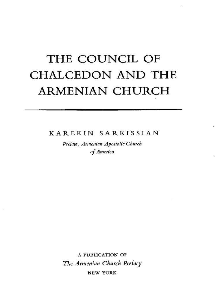 The Council of - Chalcedon and The - Armenian Church | PDF | Council Of ...