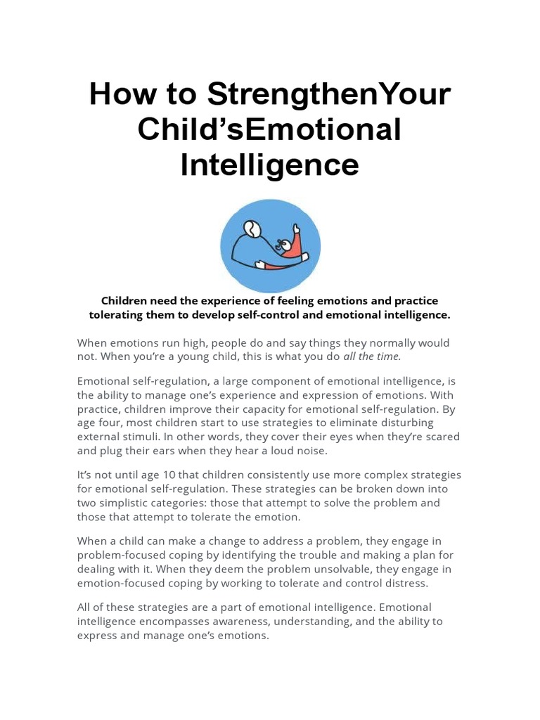 How To Strengthen Your Child's Emotional Intelligence | PDF | Emotions | Intelligence