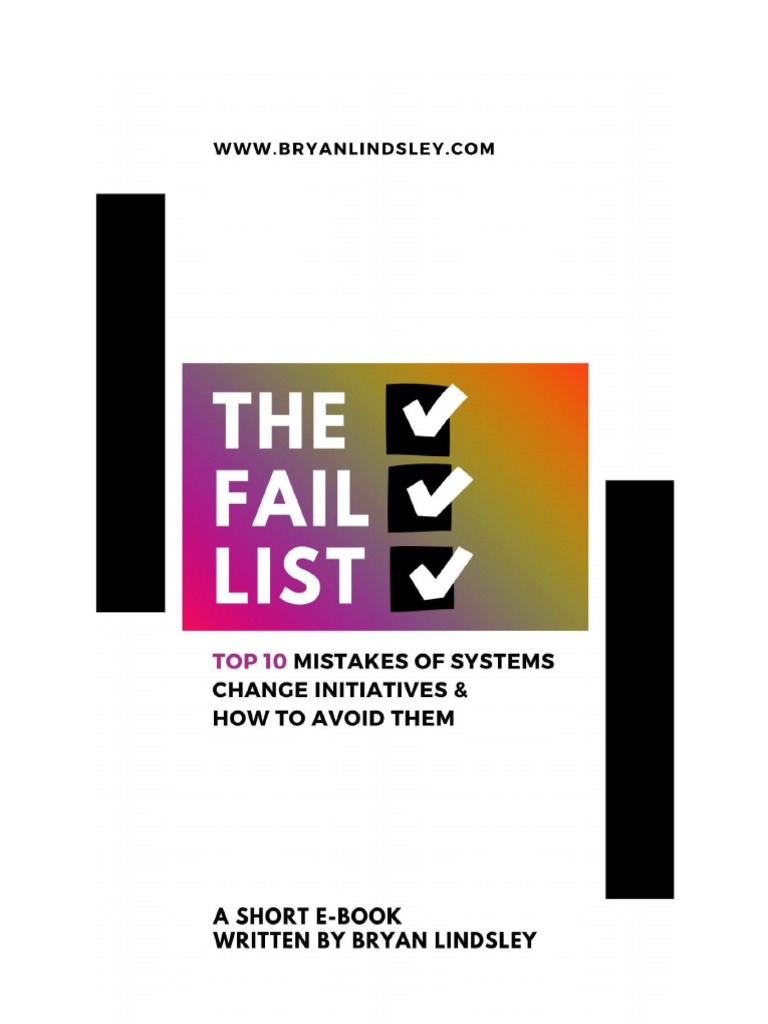 The Fail List by Bryan Lindsley | PDF | Consensus Decision Making | Thought