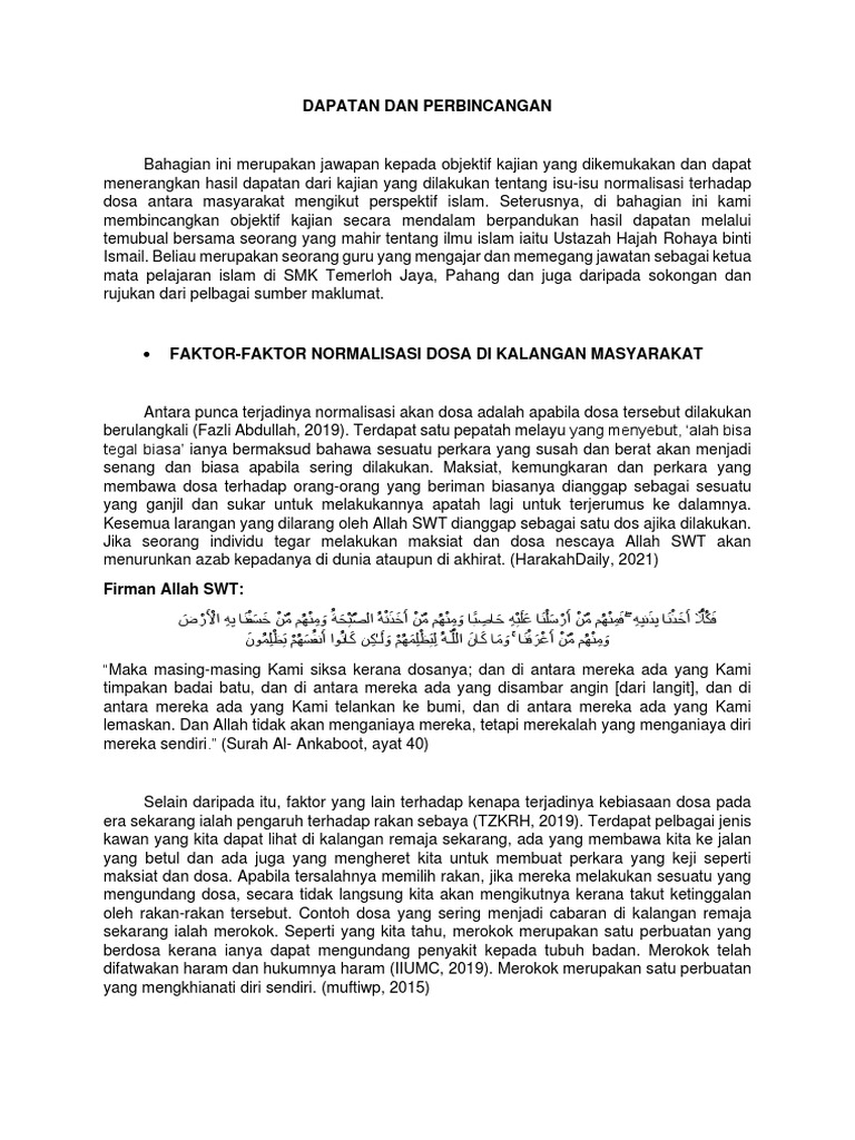 Dapatan & Perbincangan | PDF