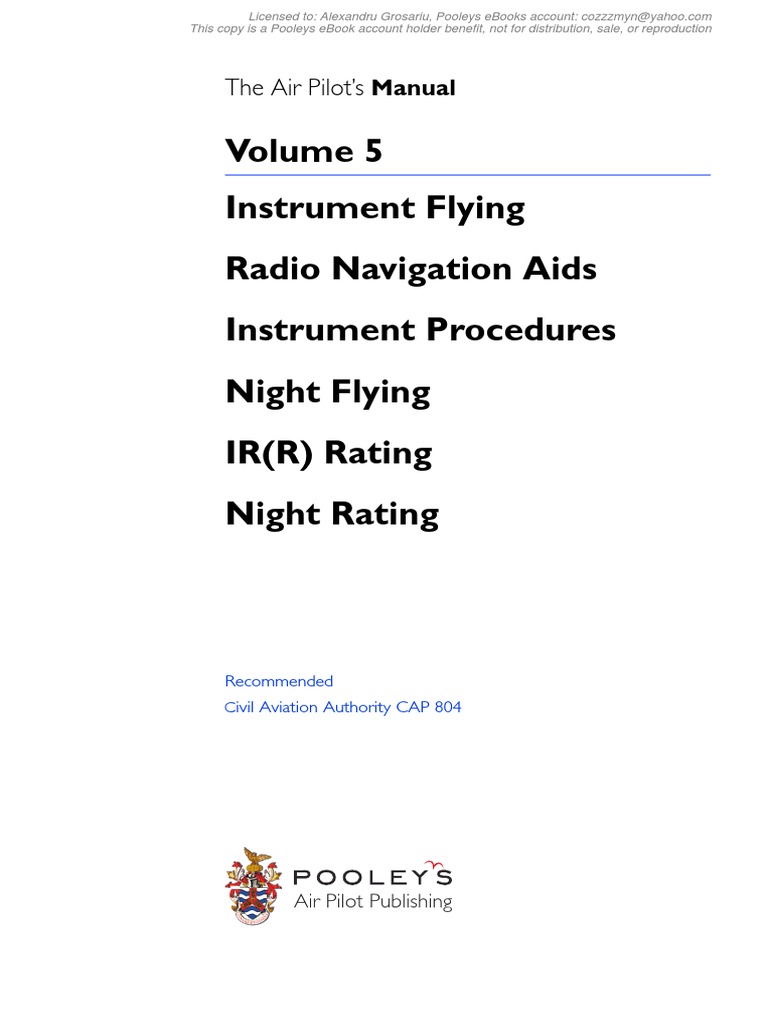 Instrument Flying Pooley's | PDF | Aviation | Aerospace