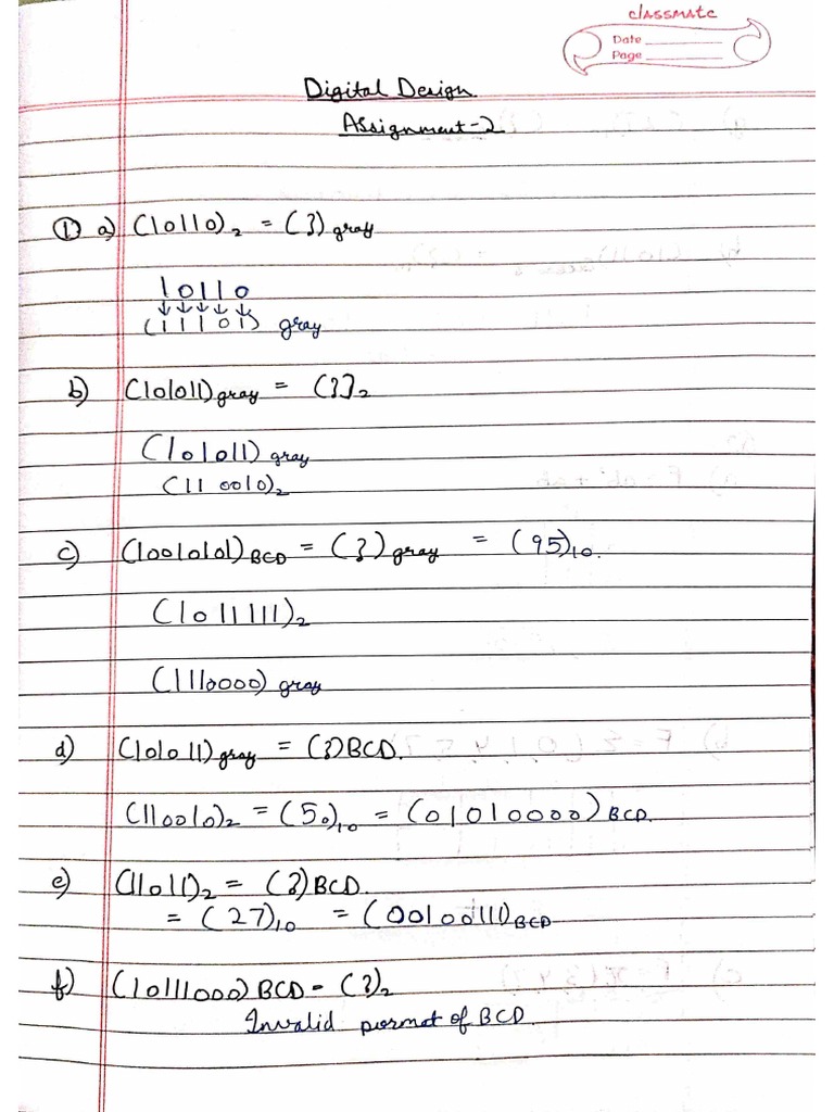 Digital Design Theory Assignment 2new | PDF