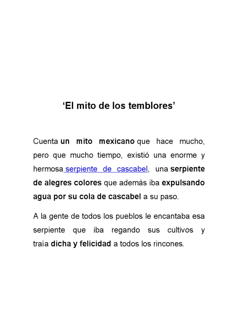 El Mito De Los Temblores Pdf