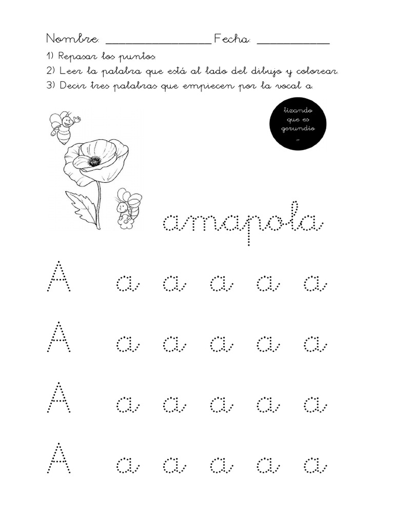 Repasar Vocales Pdf