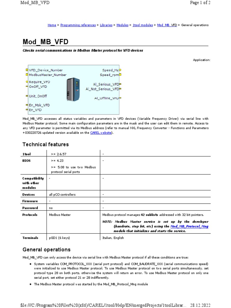 Carel Mod MB VFD | PDF | Parameter (Computer Programming) | Default ... Carel Mod MB VFD | PDF | Parameter (Computer Programming) | Default ...